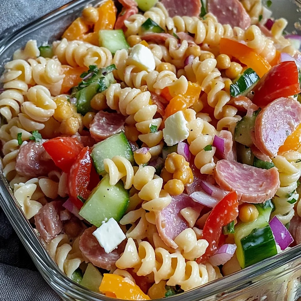 High Protein Italian Pasta Salad - Easy Gluten Free Dishes